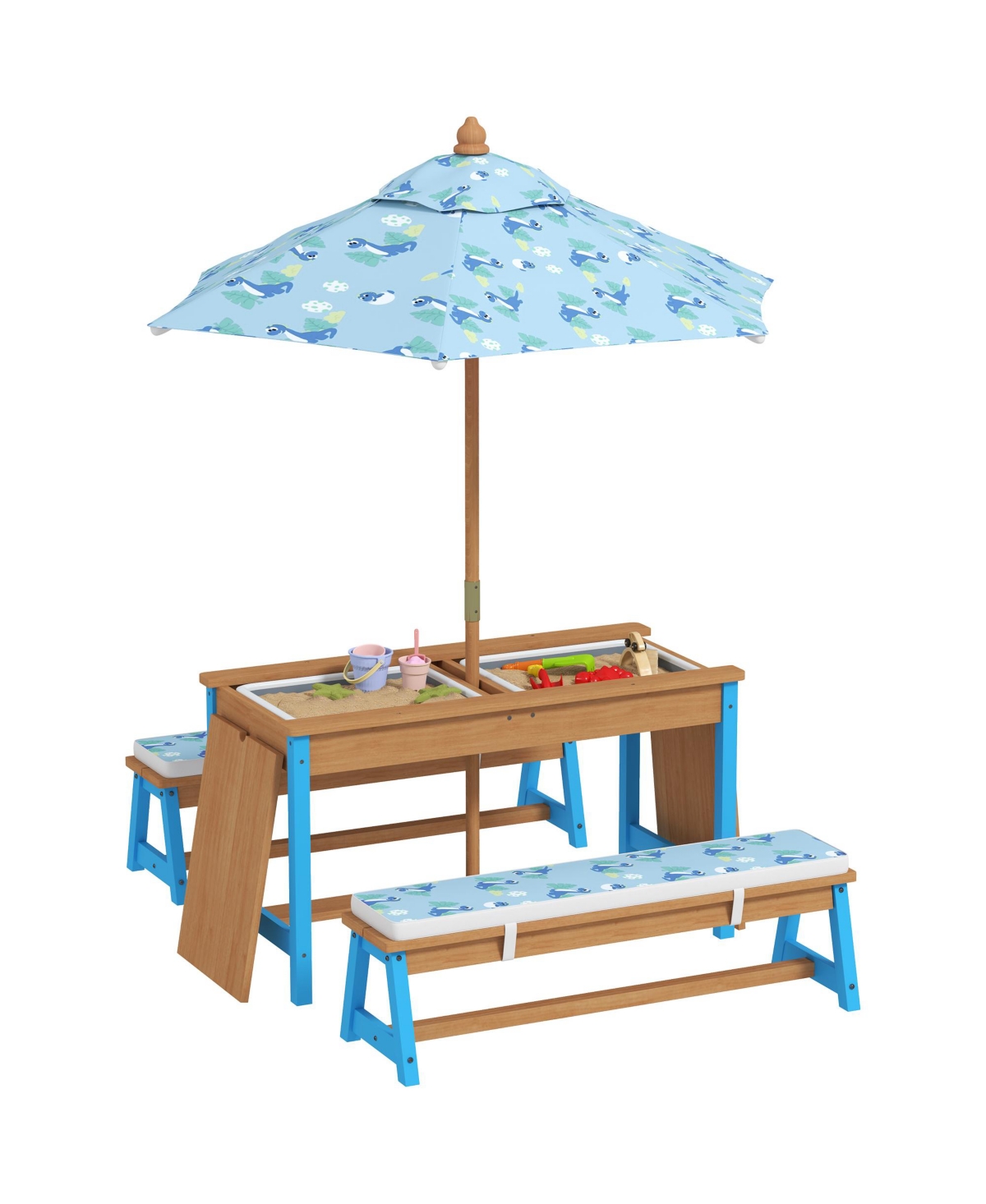 Click here for Qaba Kids Picnic Table  Wooden Table and Bench Set... prices