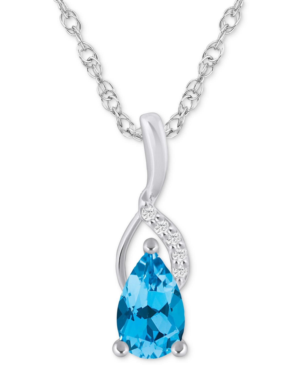 Click here for Macys Gemstone and Diamond Accent Necklace in 10K... prices