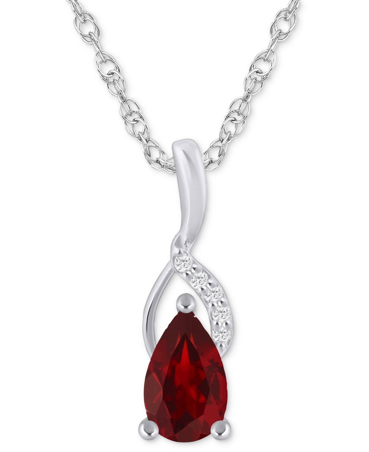 Click here for Macys Gemstone and Diamond Accent Necklace in 10K... prices