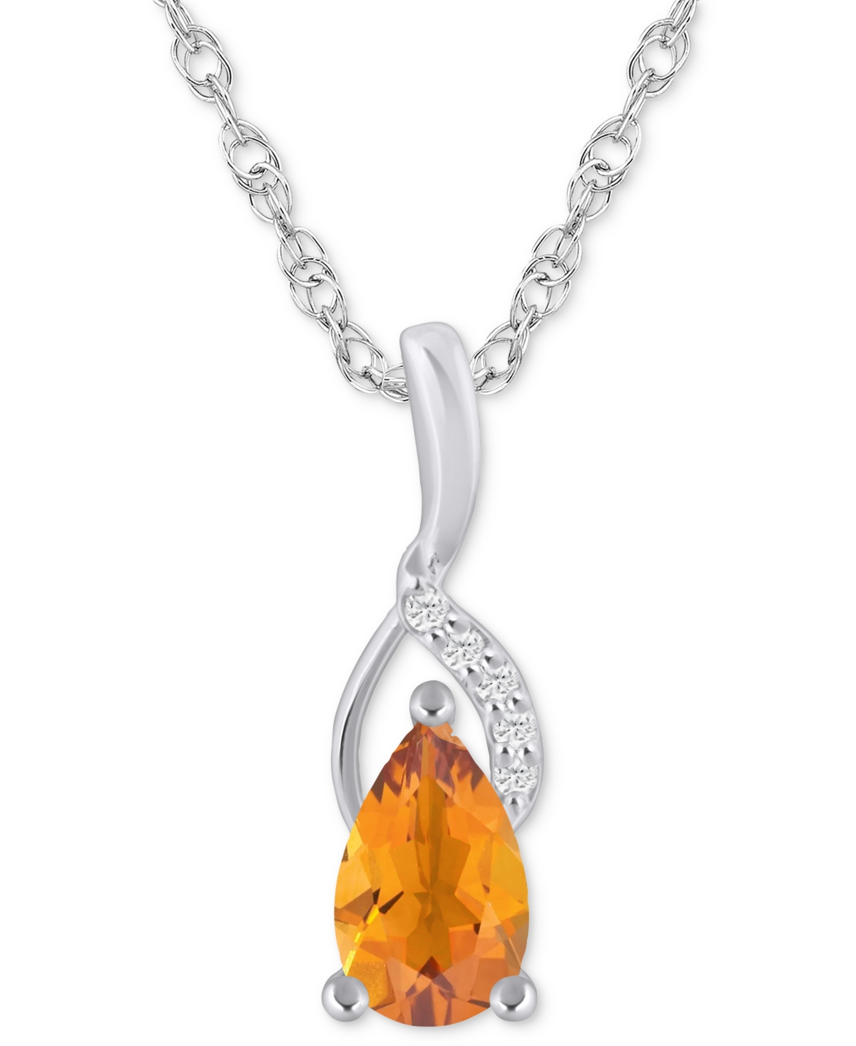 Click here for Macys Gemstone and Diamond Accent Necklace in 10K... prices
