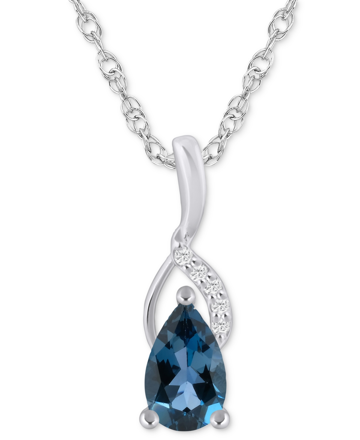 Click here for Macys Gemstone and Diamond Accent Necklace in 10K... prices
