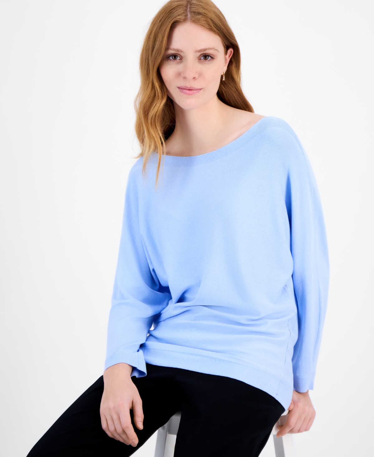 Click here for Jm Collection Womens Boat-Neck Dolman-Sleeve Sweat... prices