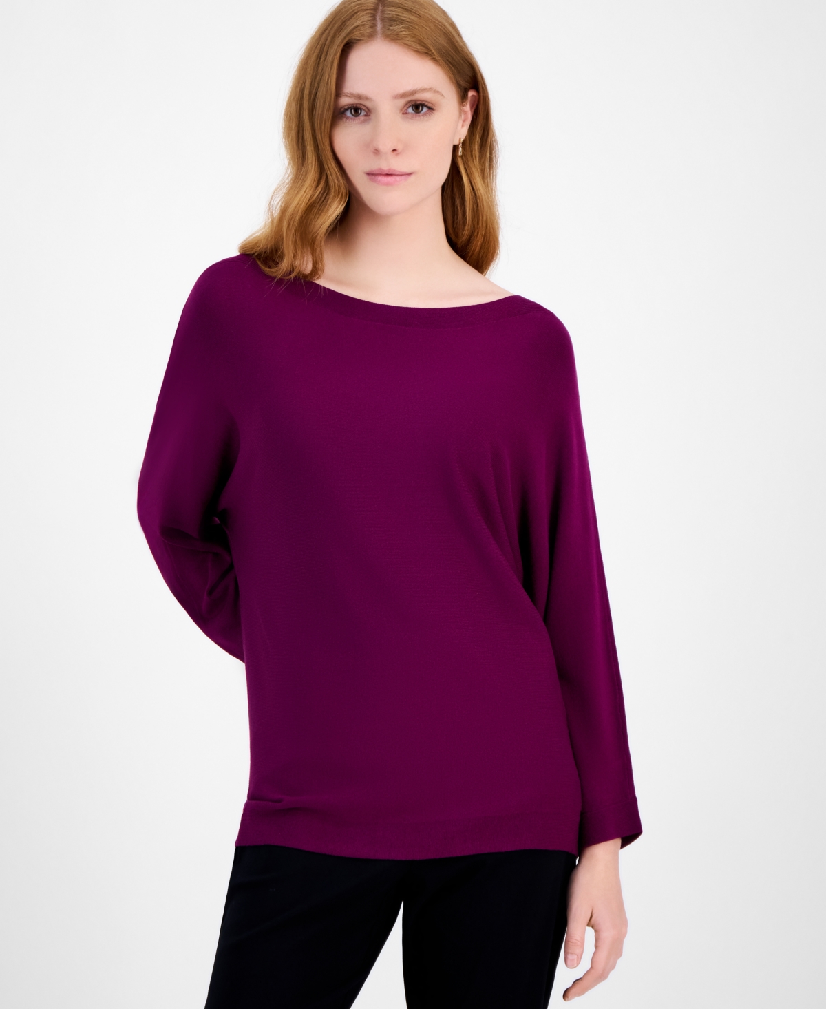 Click here for Jm Collection Womens Boat-Neck Dolman-Sleeve Sweat... prices