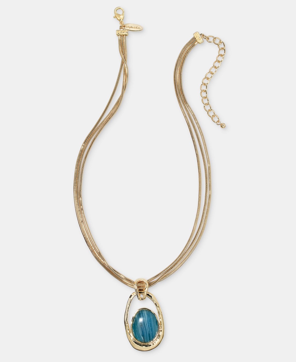 Click here for Style & Co Stone Triple Chain Pendant Necklace  18... prices