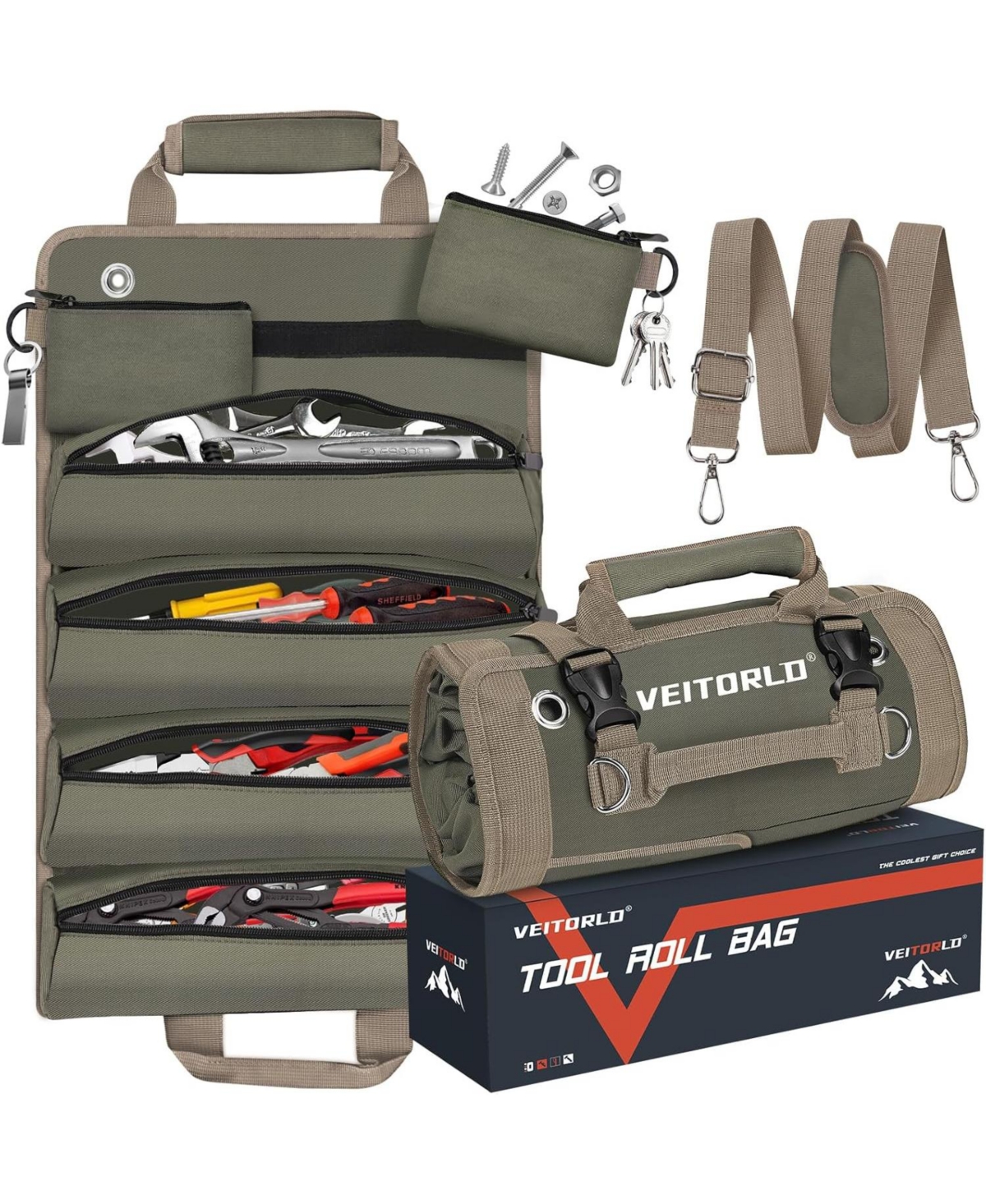 Click here for Xdovet Tool Roll Up Bag   Portable Foldable Tools... prices
