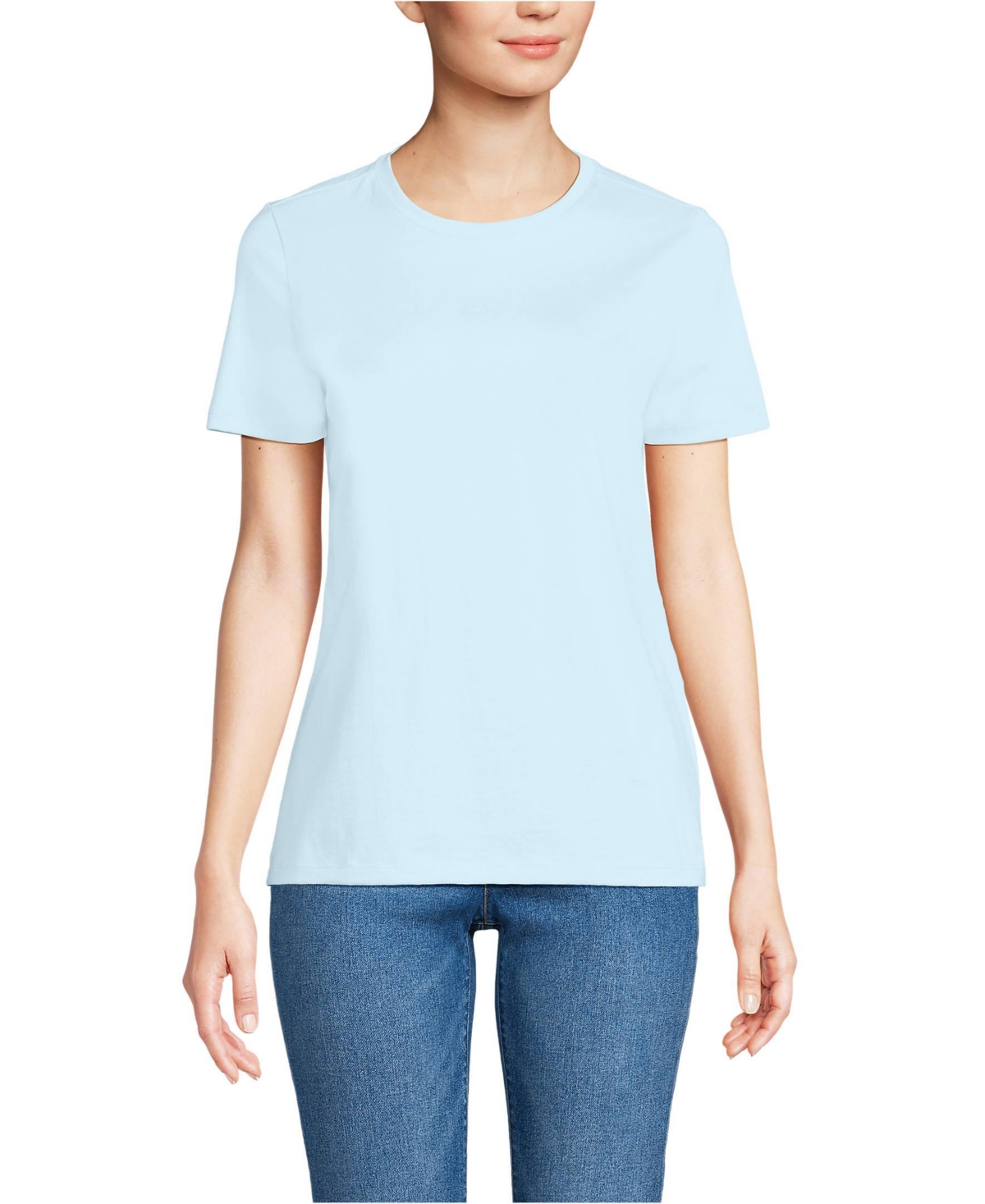 Click here for Lands End Womens Relaxed Supima Cotton Crew Neck T... prices