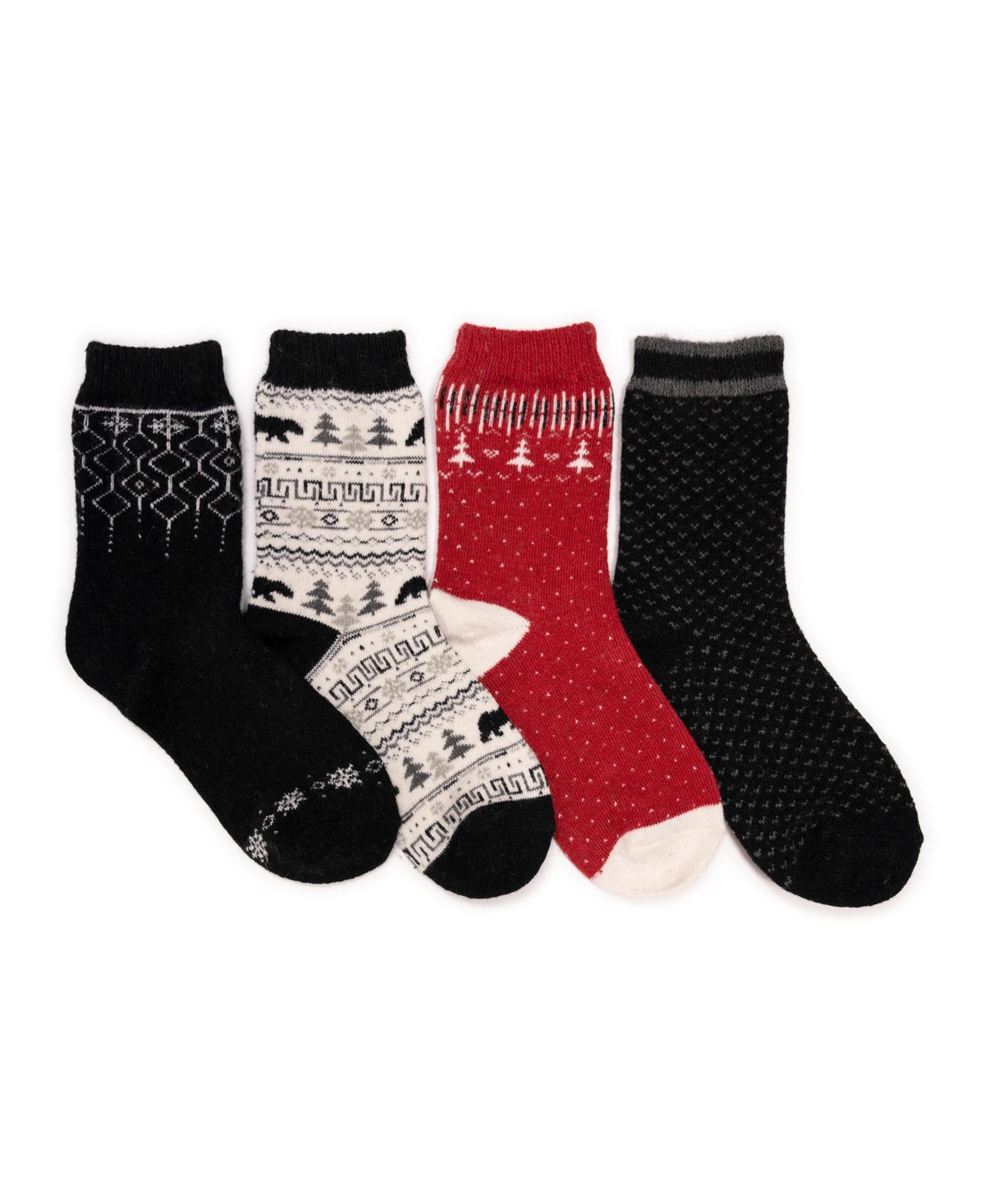 Click here for Muk Luks Womens Holiday 4 Pair Pack Socks - Ivory... prices
