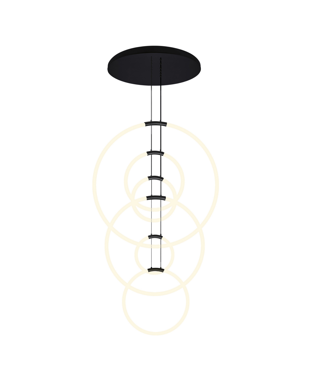 Click here for Cwi Lighting 63 Metal Hoops 6 Light Led Chandelier... prices