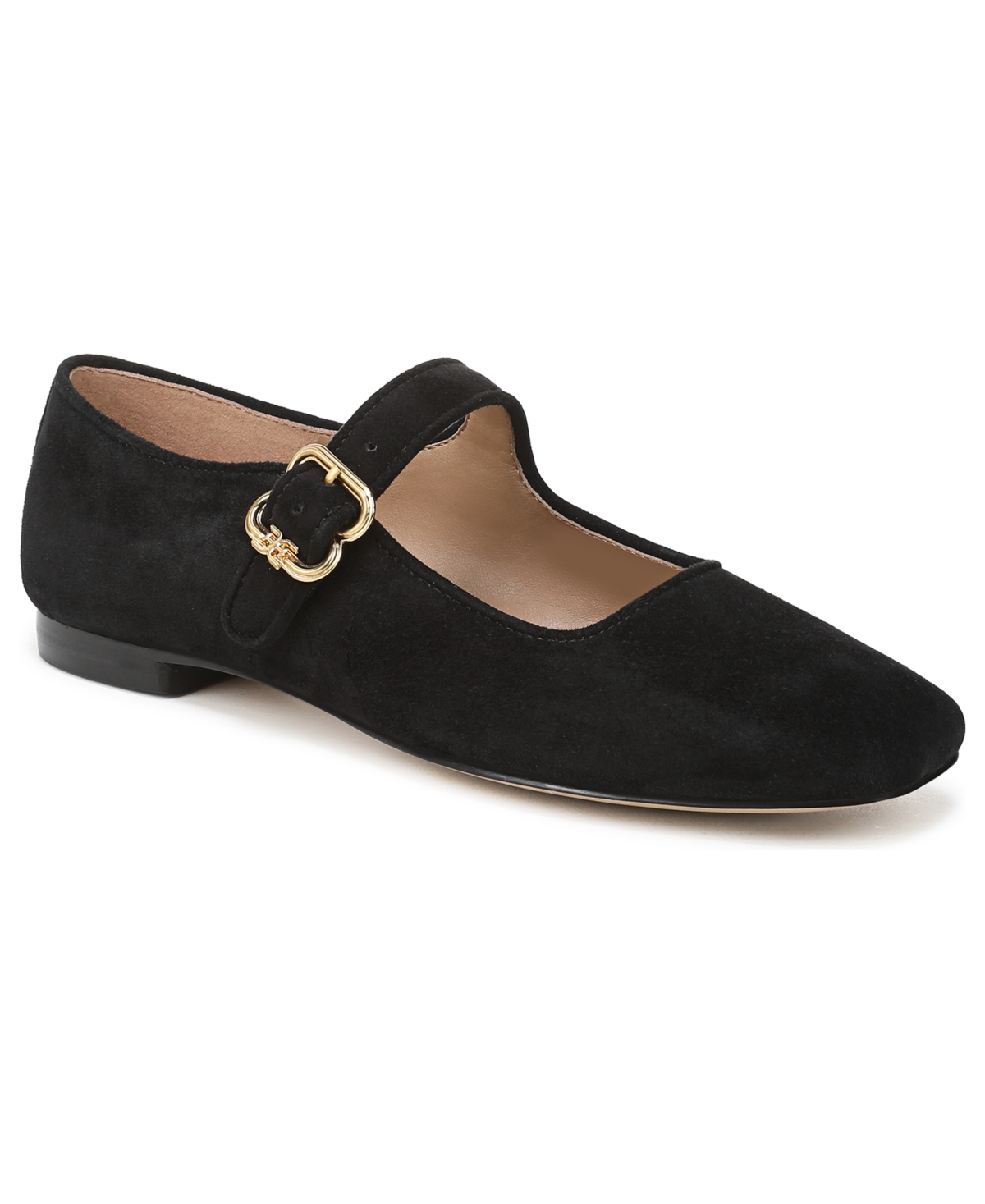 Sam Edelman Womens Michaela Buckled Mary Jane Flats - Black Suede