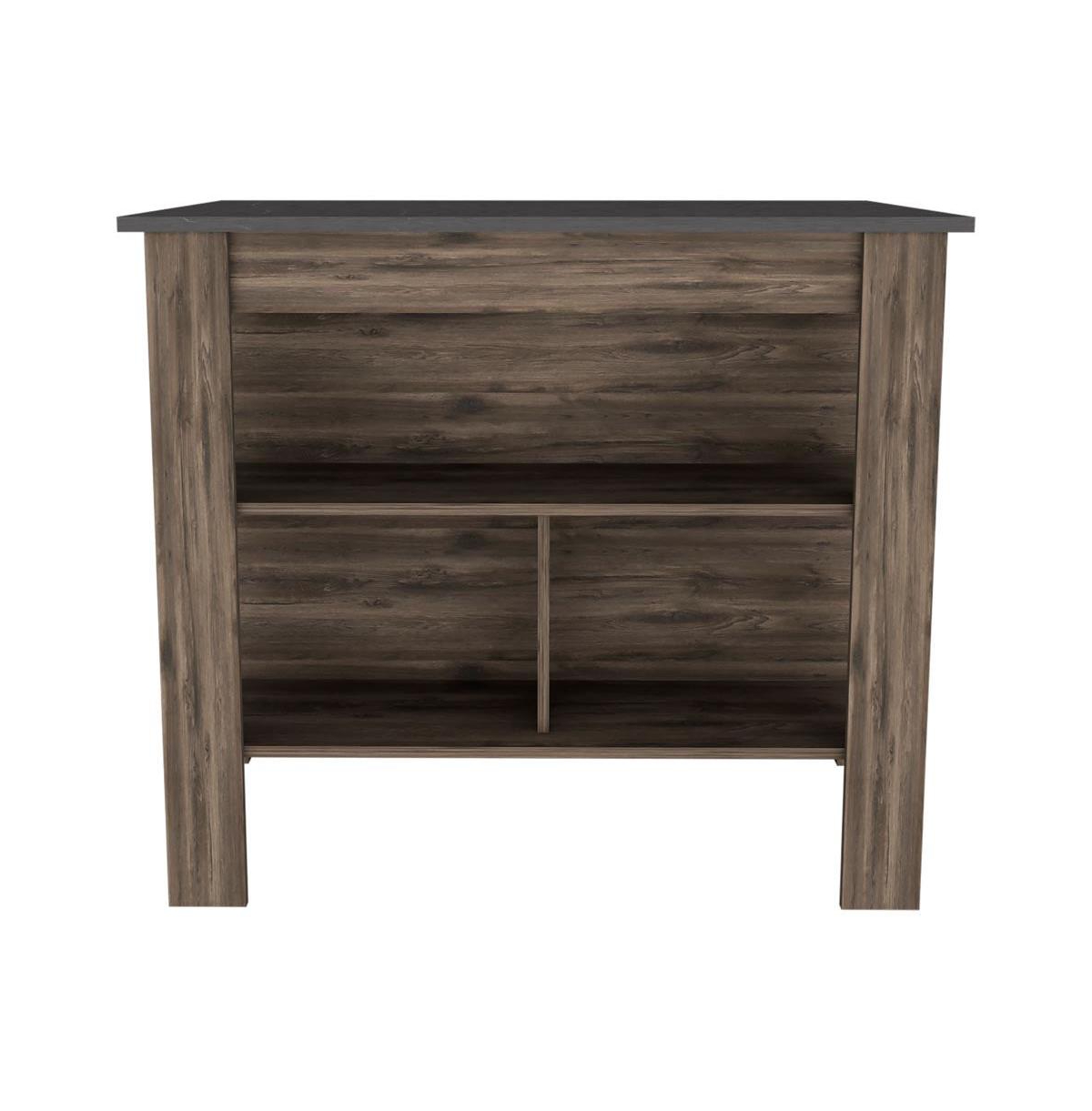 Click here for Slickblue Kitchen Island with 3 Open Storage Shelv... prices