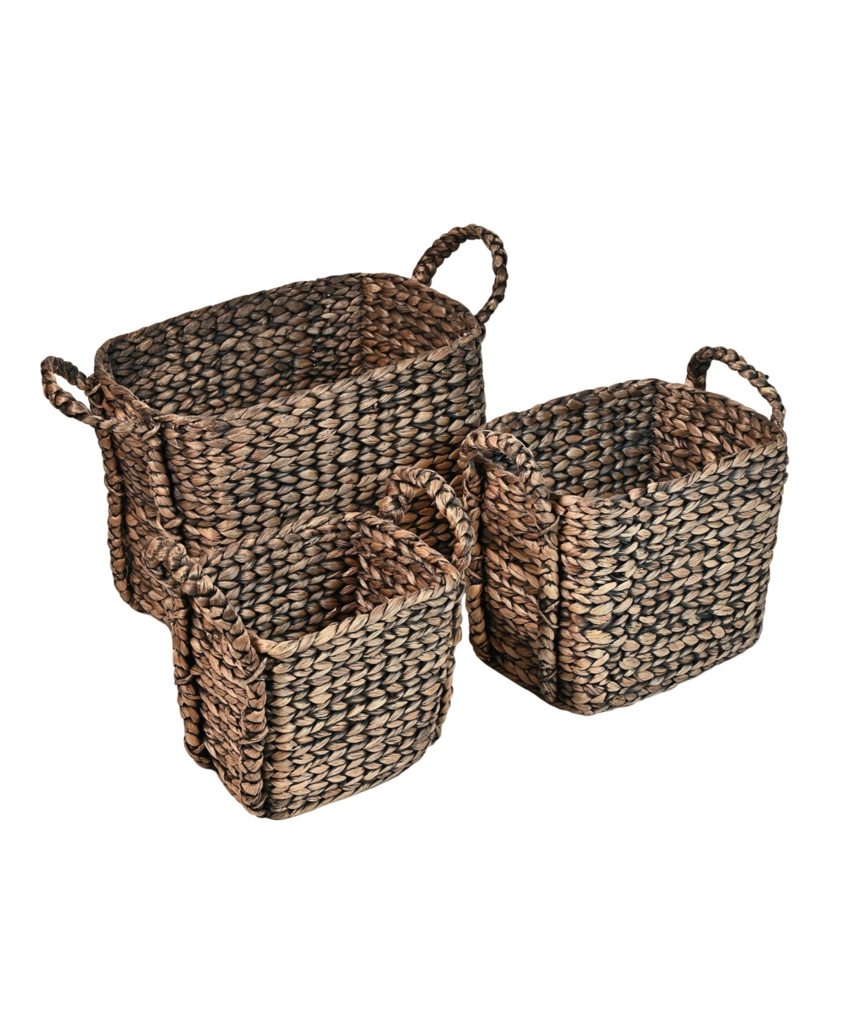 Click here for Clara Farmhouse Classic Hand-Woven Hyacinth Rectan... prices