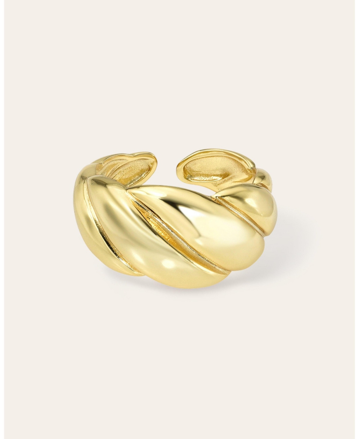 Click here for Large Croissant Ring - Yellow gold vermeil prices