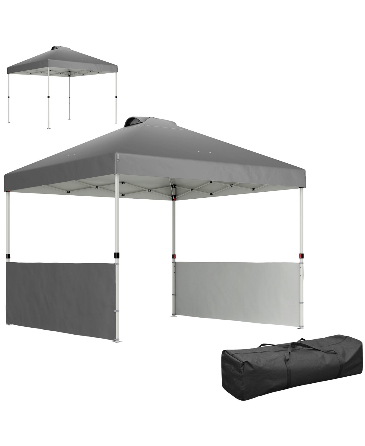 Click here for Outsunny 10 x 10 Pop Up Canopy Tent with 2 Half Si... prices