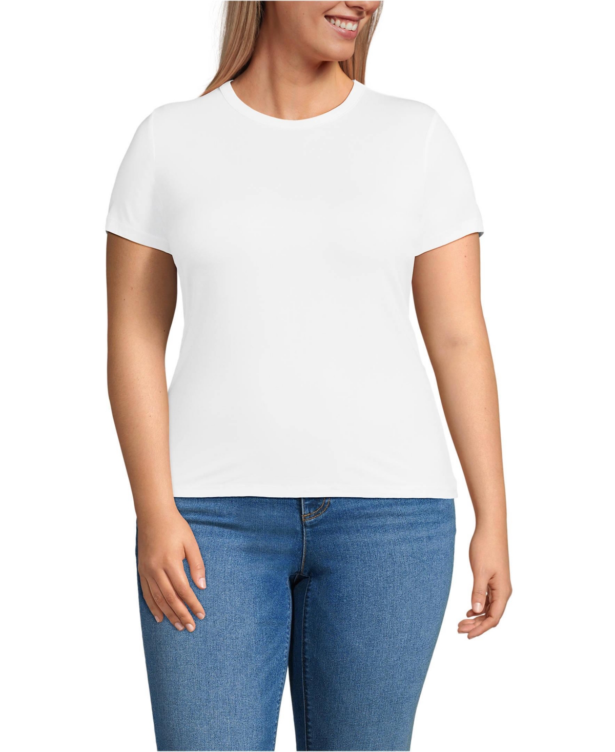 Click here for Lands End Plus Size Short Sleeve Cooling Crew Neck... prices
