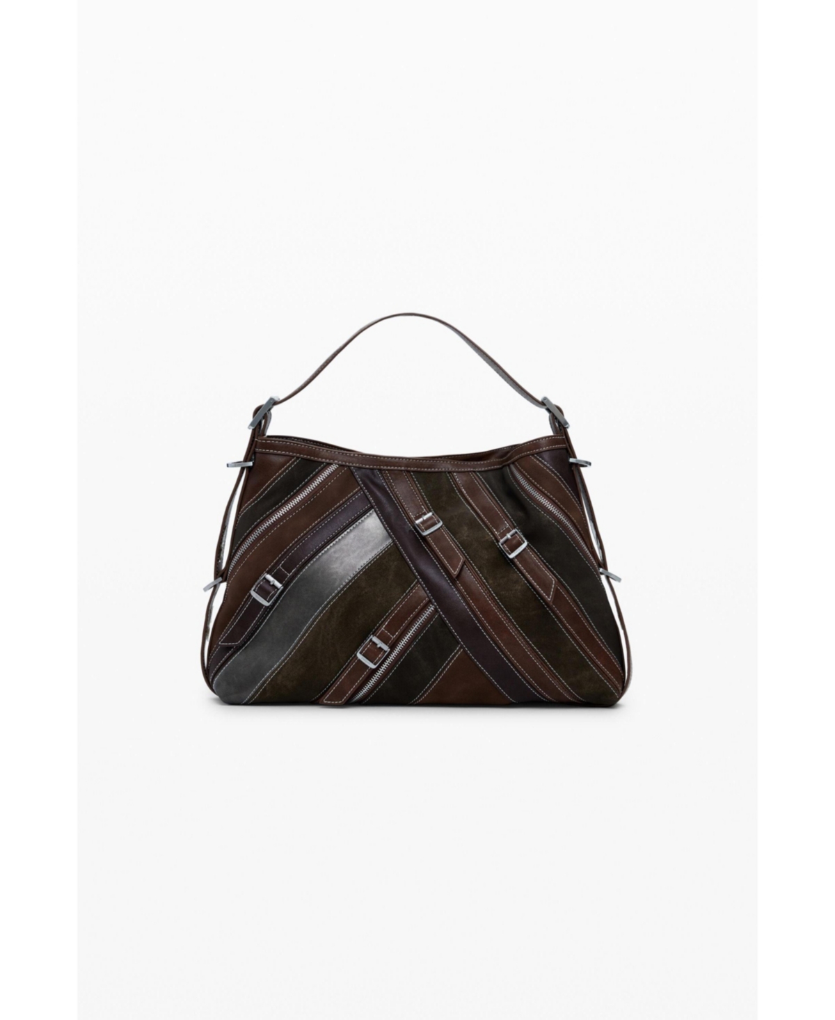 Click here for Desigual Womens Medium shoulder bag with stitching... prices