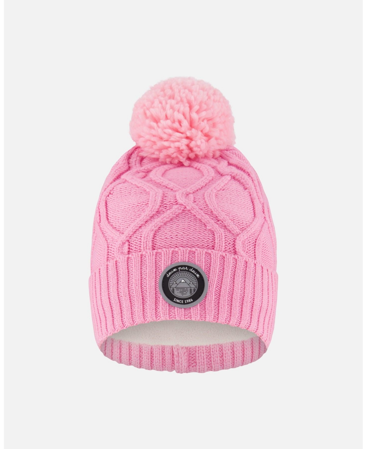 Click here for Deux par Deux Baby Girls Lined Knit Pompom Hat Pin... prices