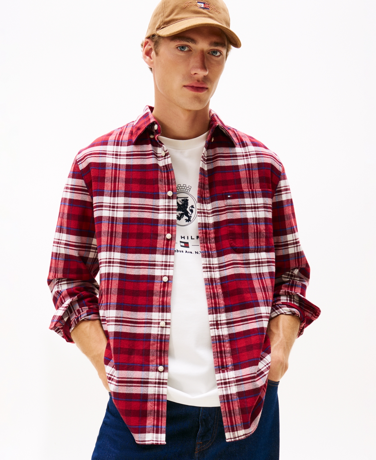 Click here for Tommy Hilfiger Mens Flannel Tartan Regular Fit Shi... prices