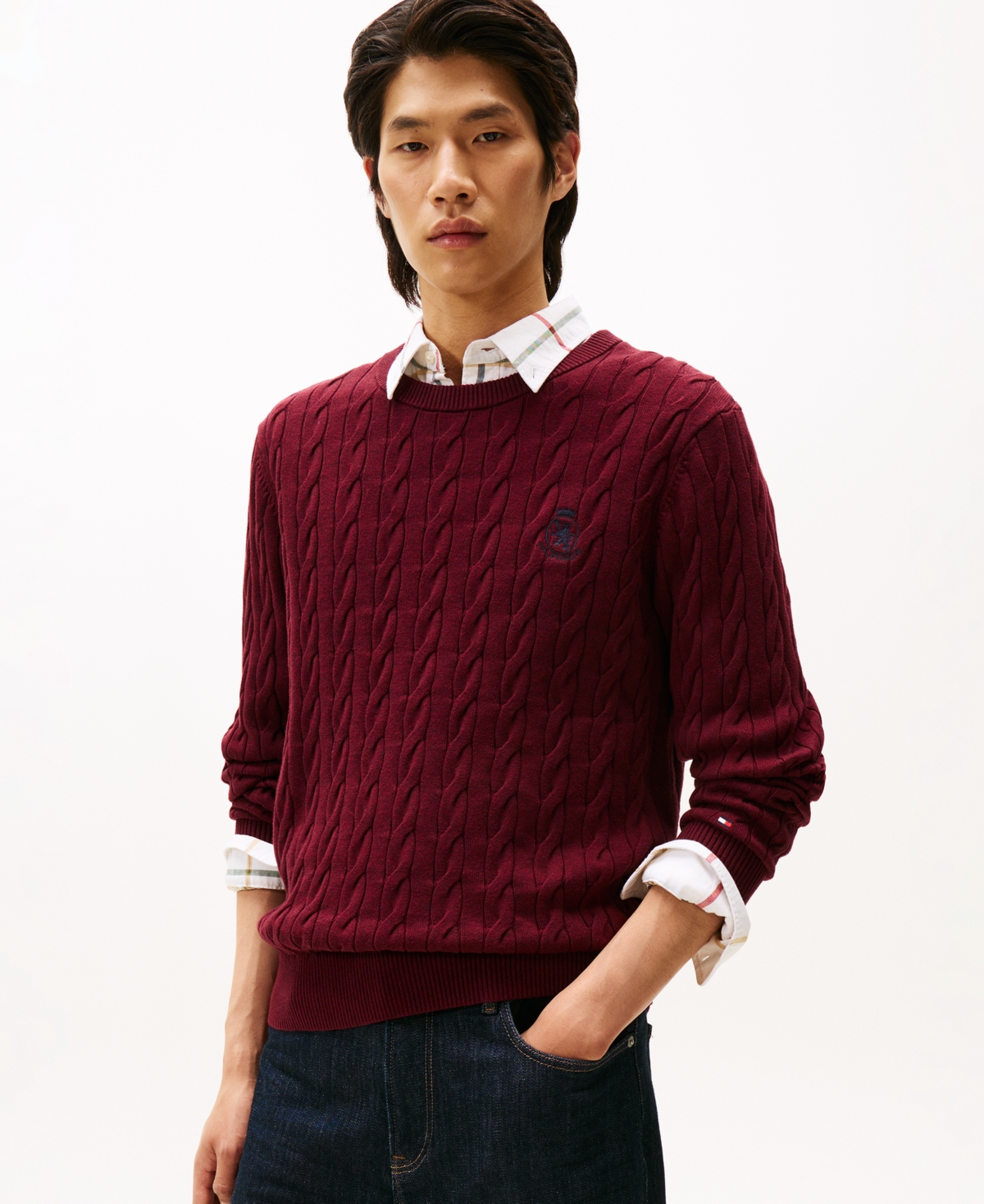 Click here for Tommy Hilfiger Mens Classic Cable Crest Crewneck S... prices