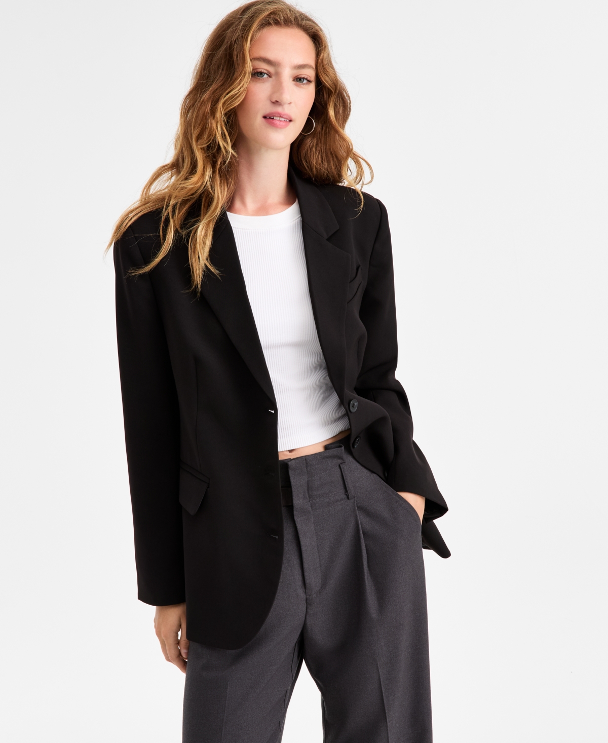 Click here for Bar Iii Womens Suiting Blazer  Macys Exclusive - D... prices