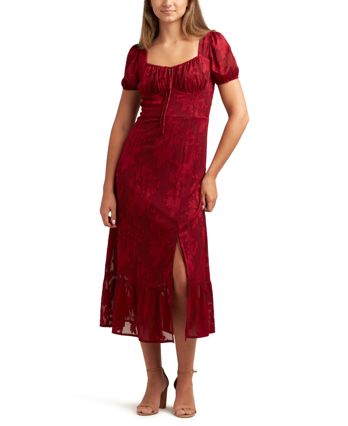 Click here for Bcx Juniors Burnout Sweetheart-Neck Dress - Merlot prices