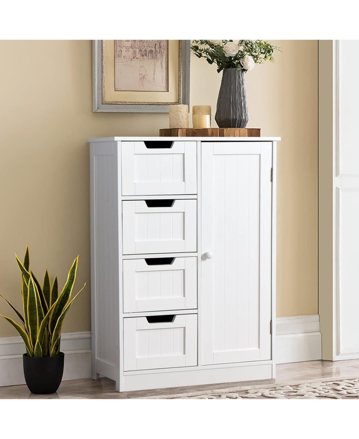 Click here for Vanirror White Freestanding Bathroom Storage Cabin... prices