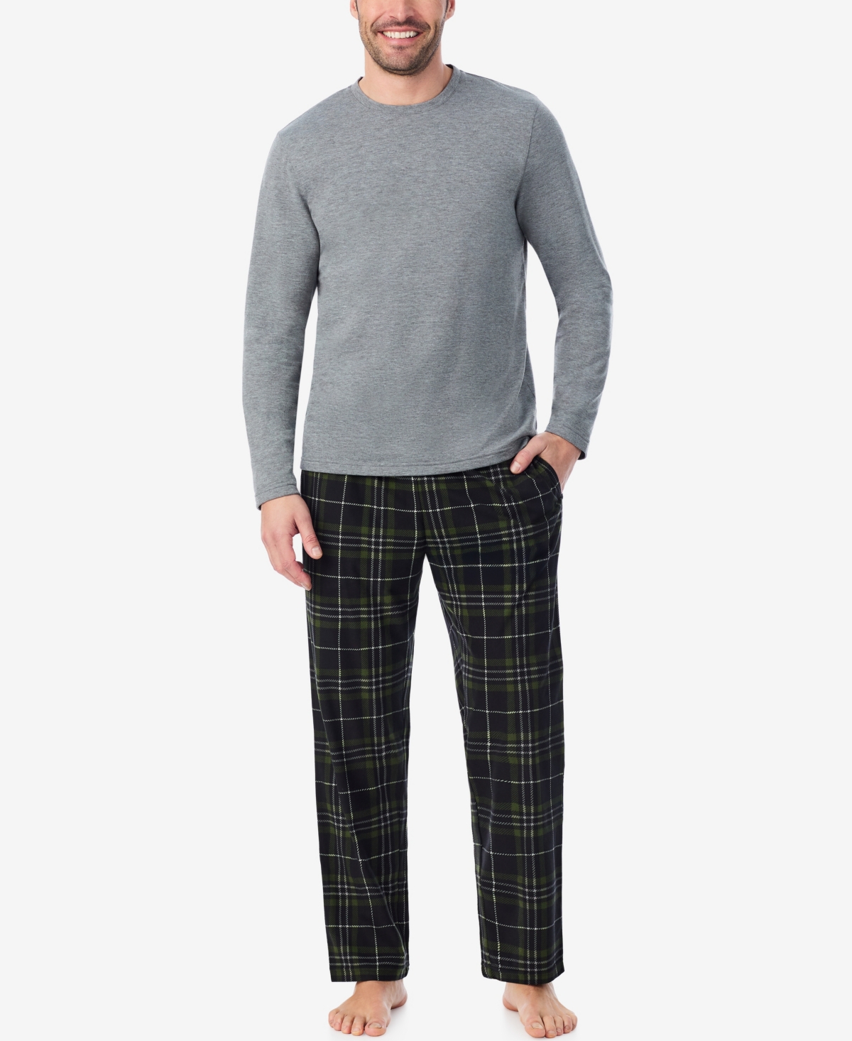 Click here for Cuddl Duds Mens Cozy Lodge Long Sleeve Pajama Set... prices