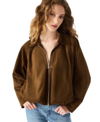 Steve Madden Women's Faux Suede Mackey Long Sleeve Jacket - Macy's