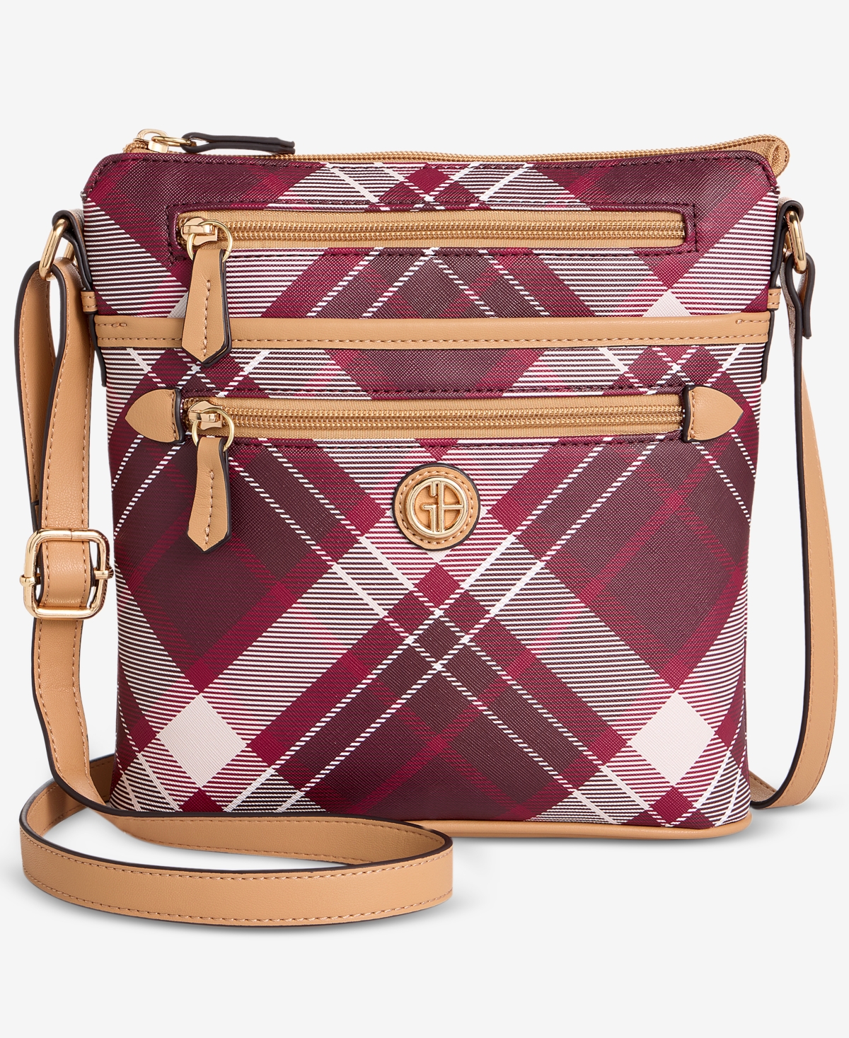 Click here for Giani Bernini Plaid North South Crossbody Bag  Mac... prices
