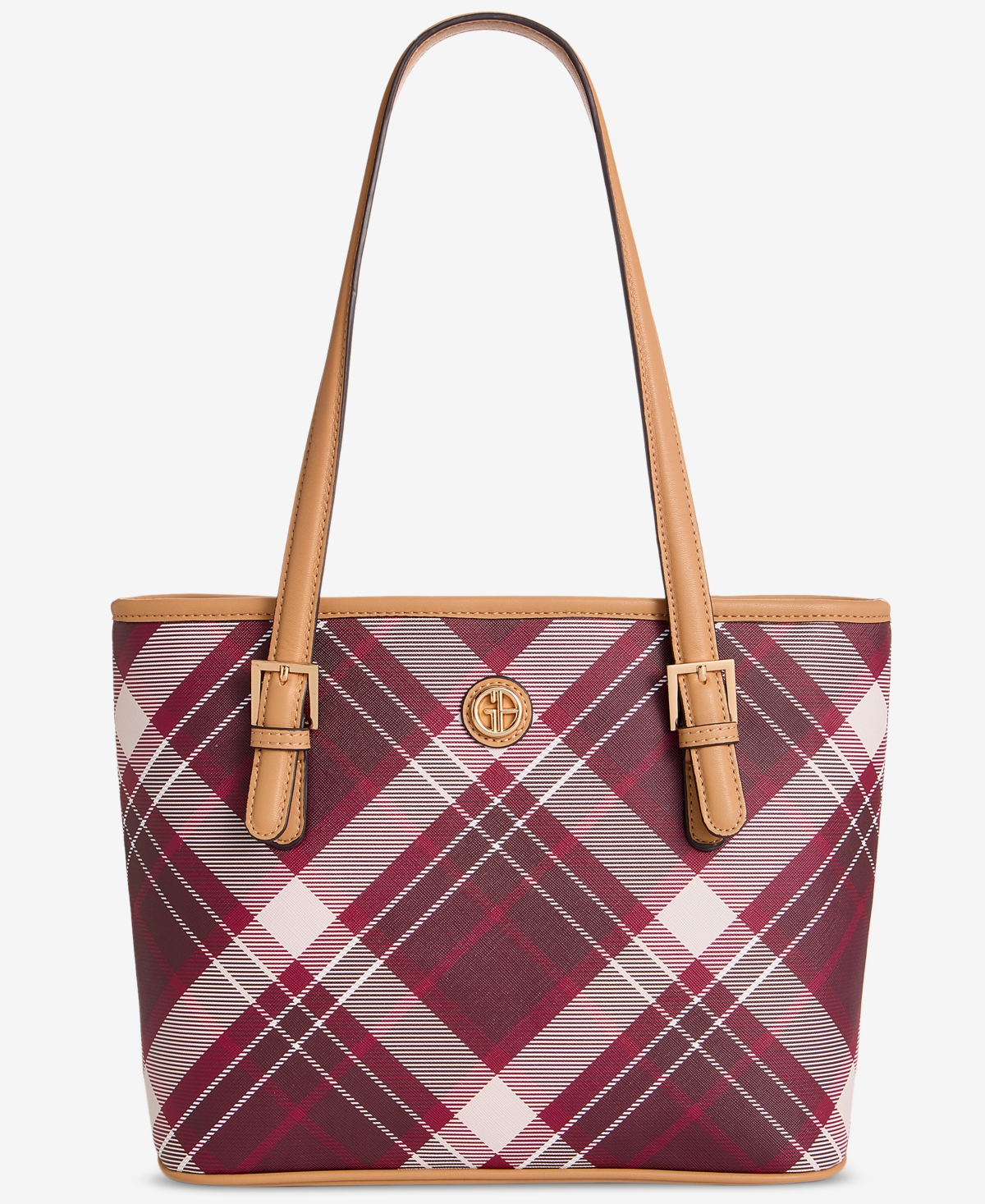 Click here for Giani Bernini Plaid Tulip Tote Bag  Macys Exclusiv... prices