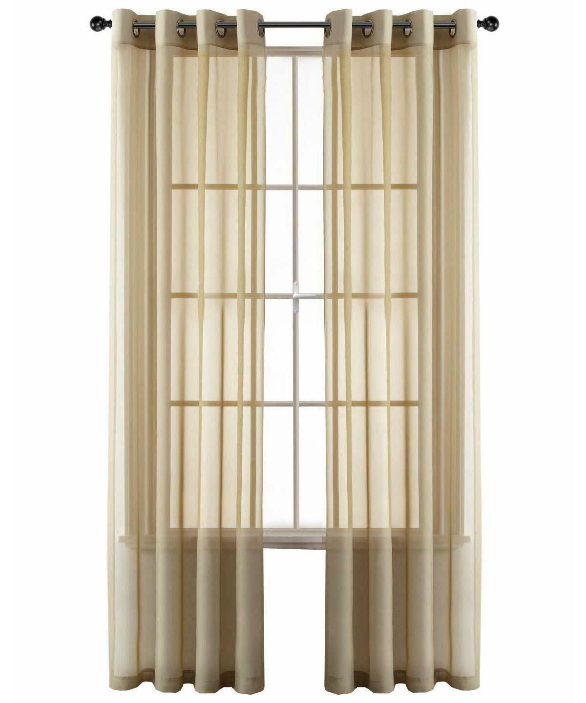Click here for GoodGram Basic Home Grommet Top Single Sheer Windo... prices