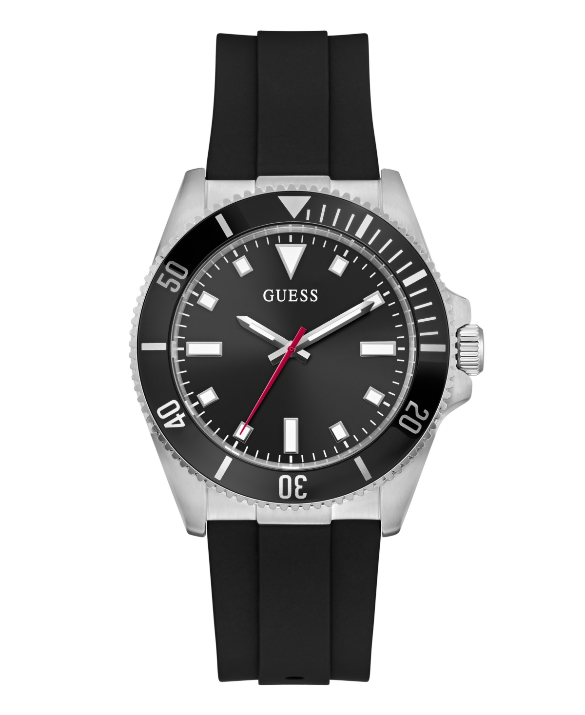 Click here for Guess Mens Black Silver Tone Analog Watch  41mm -... prices