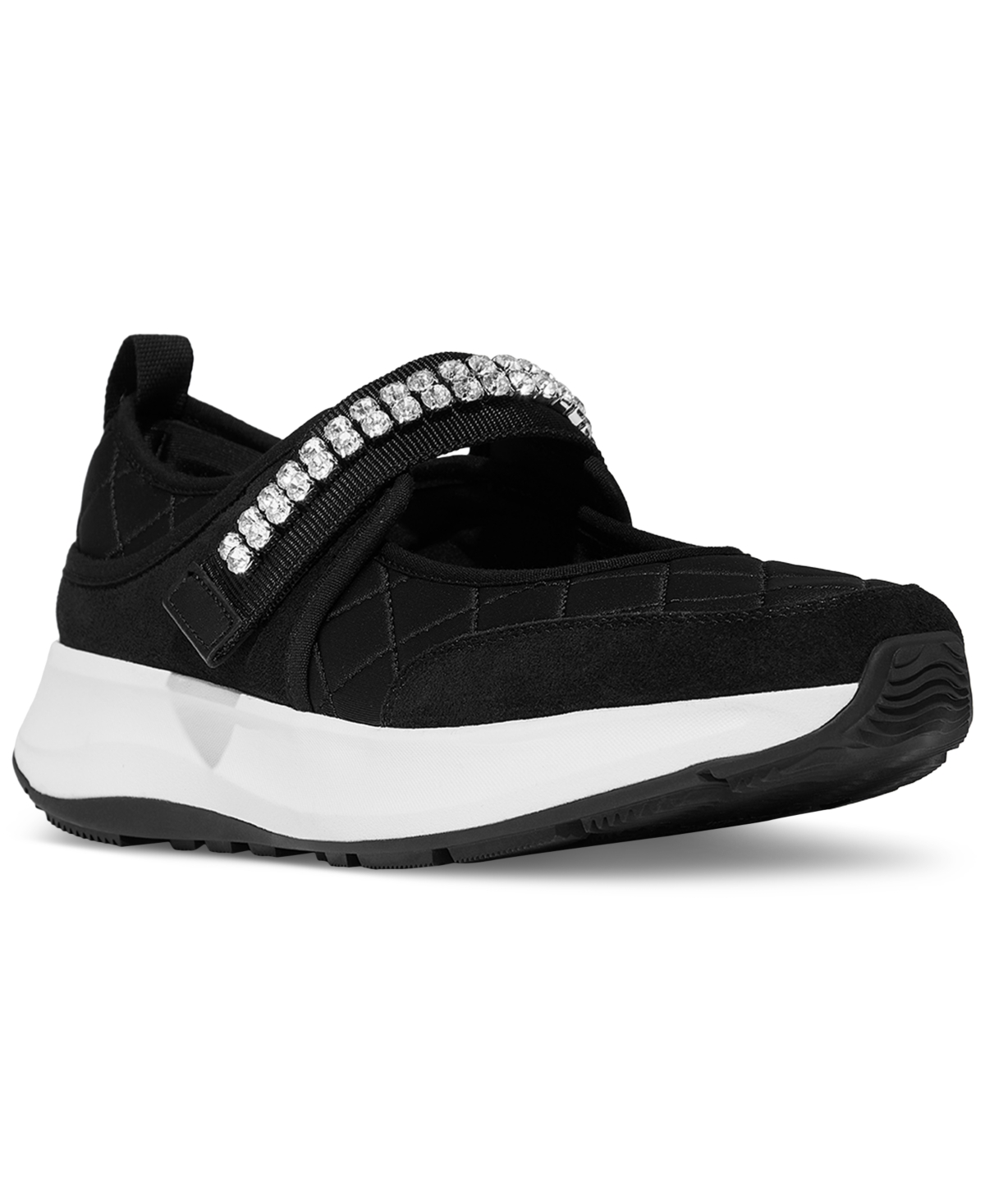 Click here for FitFlop Womens F-Mode Flow Crystal-Strap Quilted M... prices