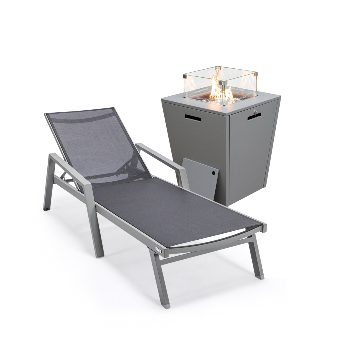 Click here for LeisureMod Grey Aluminum Outdoor Patio Chaise Loun... prices