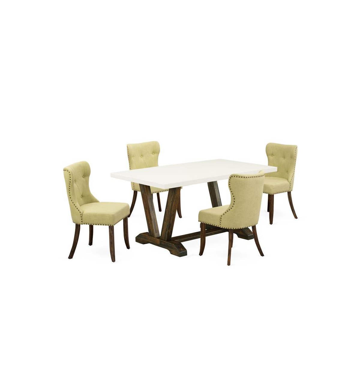 Click here for East West Furniture 5-Pc Kitchen Dining Room Set-... prices
