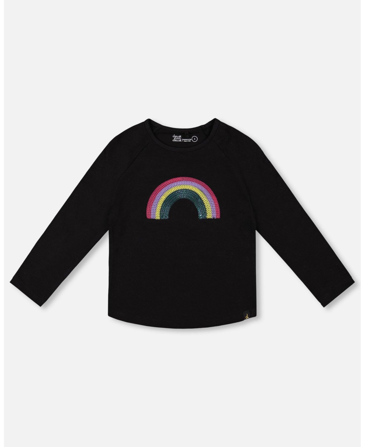 Click here for Deux par Deux Girl Cotton Long Sleeve T-Shirt Blac... prices