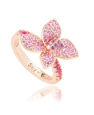 Click here for Suzy Levian Sterling Silver Sapphire Flower Ring prices