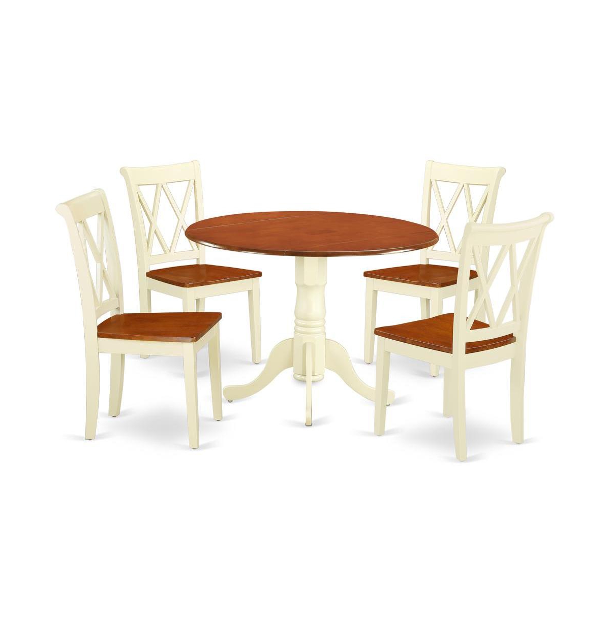 Click here for East West Furniture Dining Room Set Buttermilk & C... prices