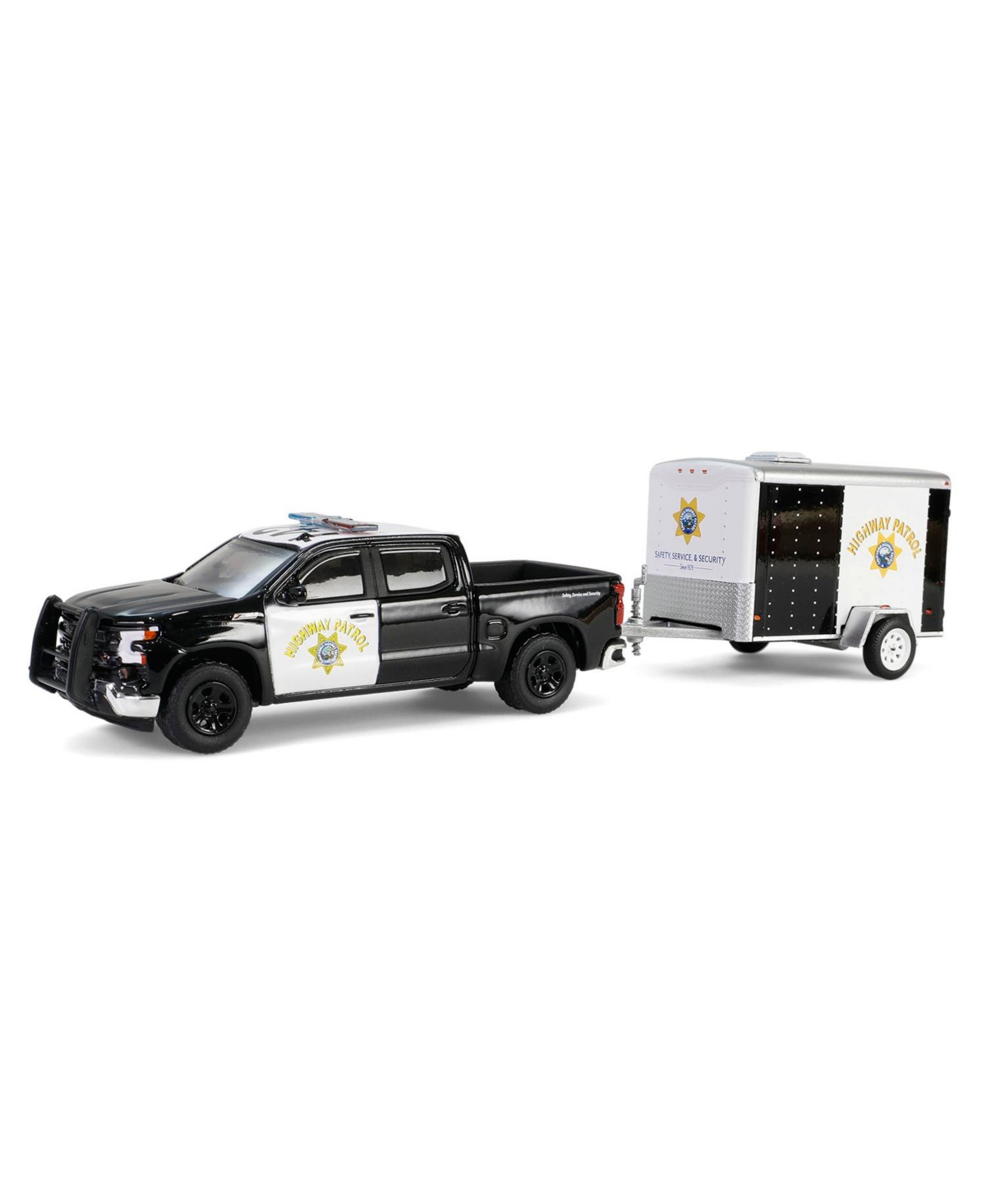 1/64 2023 Chevy Silverado Trailer California Highway Patrol Hot Pursuit 32315-c