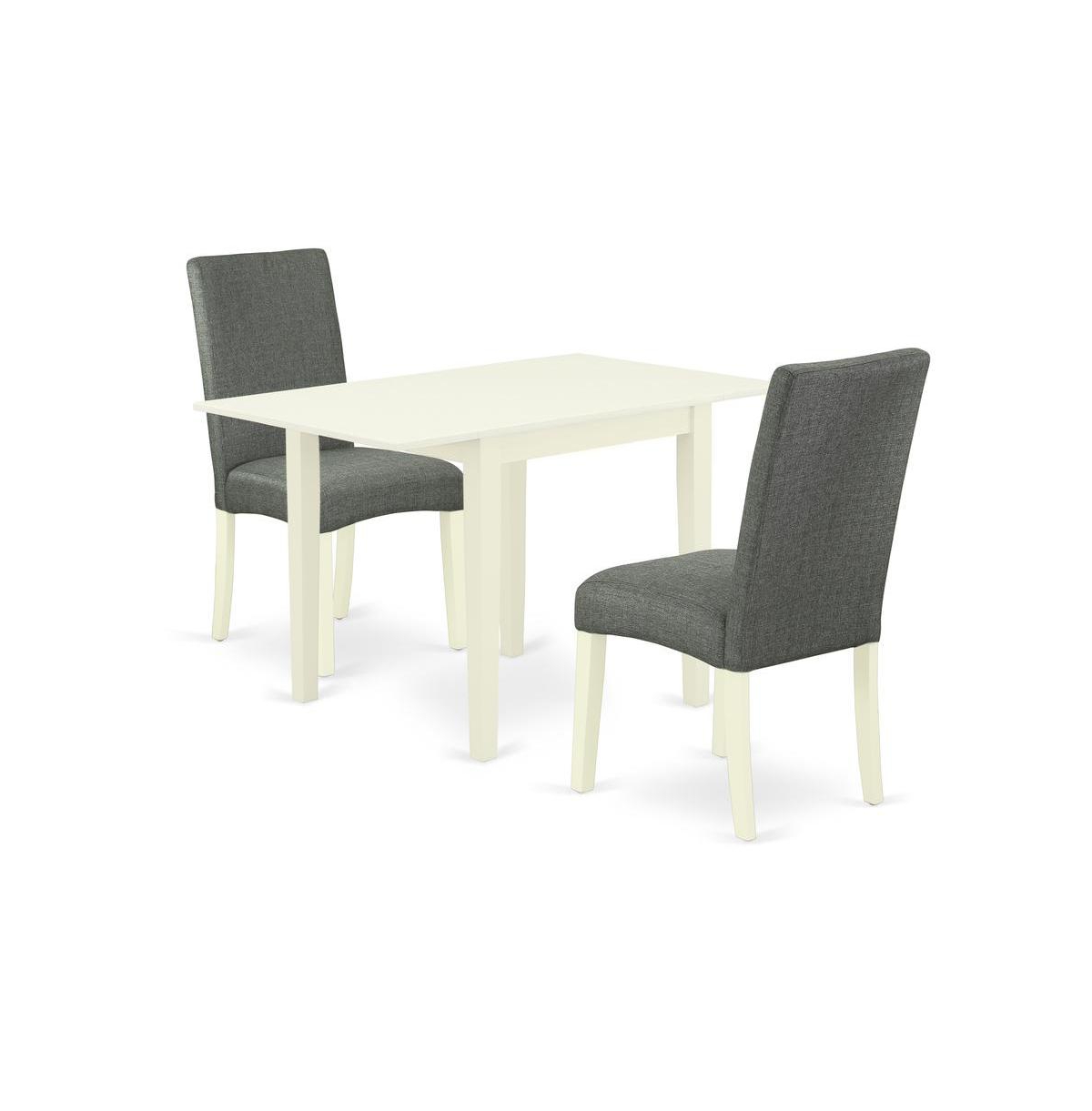 Click here for East West Furniture Dining Room Set Linen White -... prices