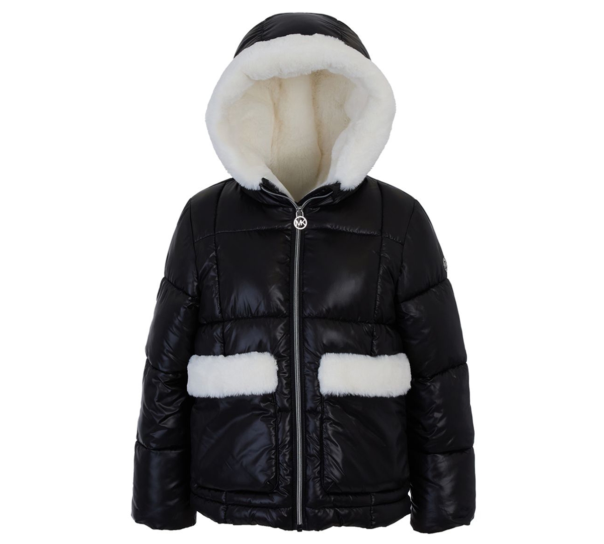 Click here for Michael Kors Big Girls Faux Fur Pocket Puffer Jack... prices