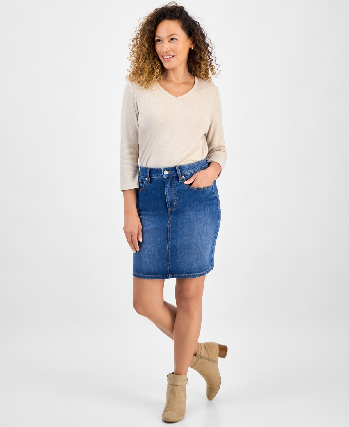 Click here for Style & Co Petite Denim Skirt  Macys Exclusive - M... prices