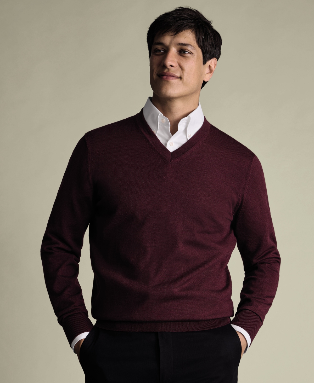Click here for Charles Tyrwhitt Mens V-Neck Regular-Fit Sweater -... prices