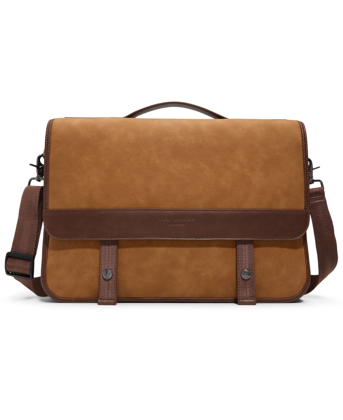 Click here for Ted Baker Irvine Magnetic Snap Messenger Bag - Tan prices