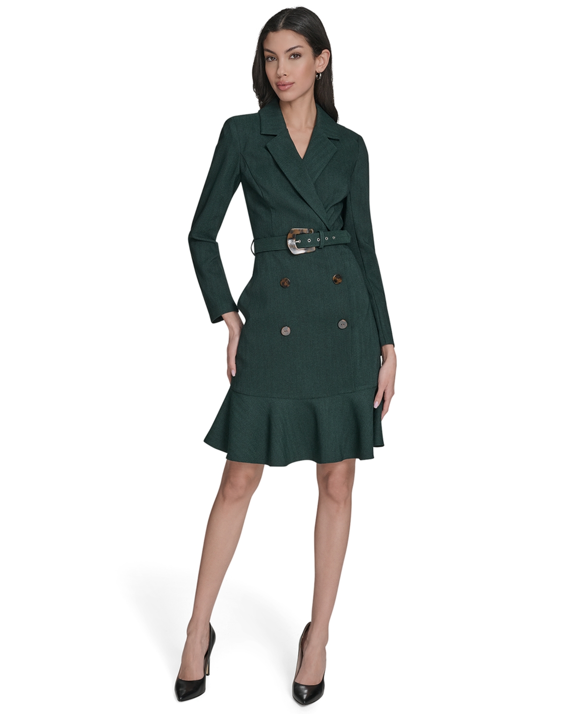 Click here for Eliza J Womens Herringbone Jacket Dress - Hunter g... prices