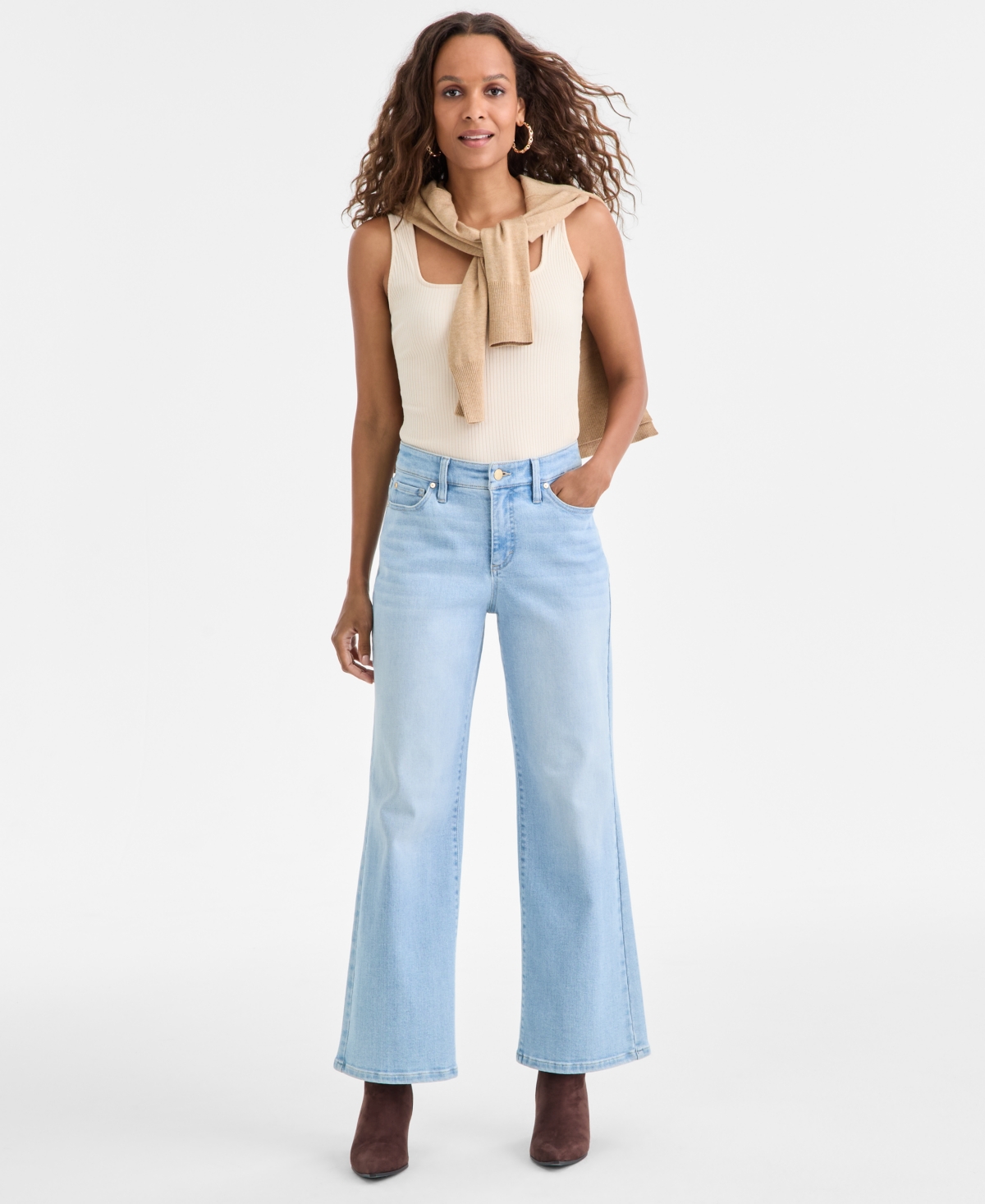 Click here for I.n.c. International Concepts Petite Wide-Leg Jean... prices