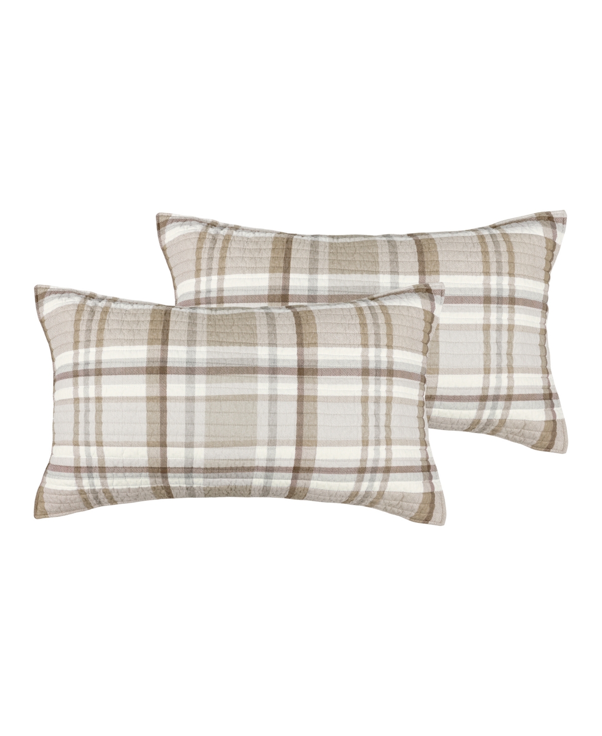 Click here for Levtex Spencer Red Plaid Quilted 2-Pc. Sham Set  K... prices