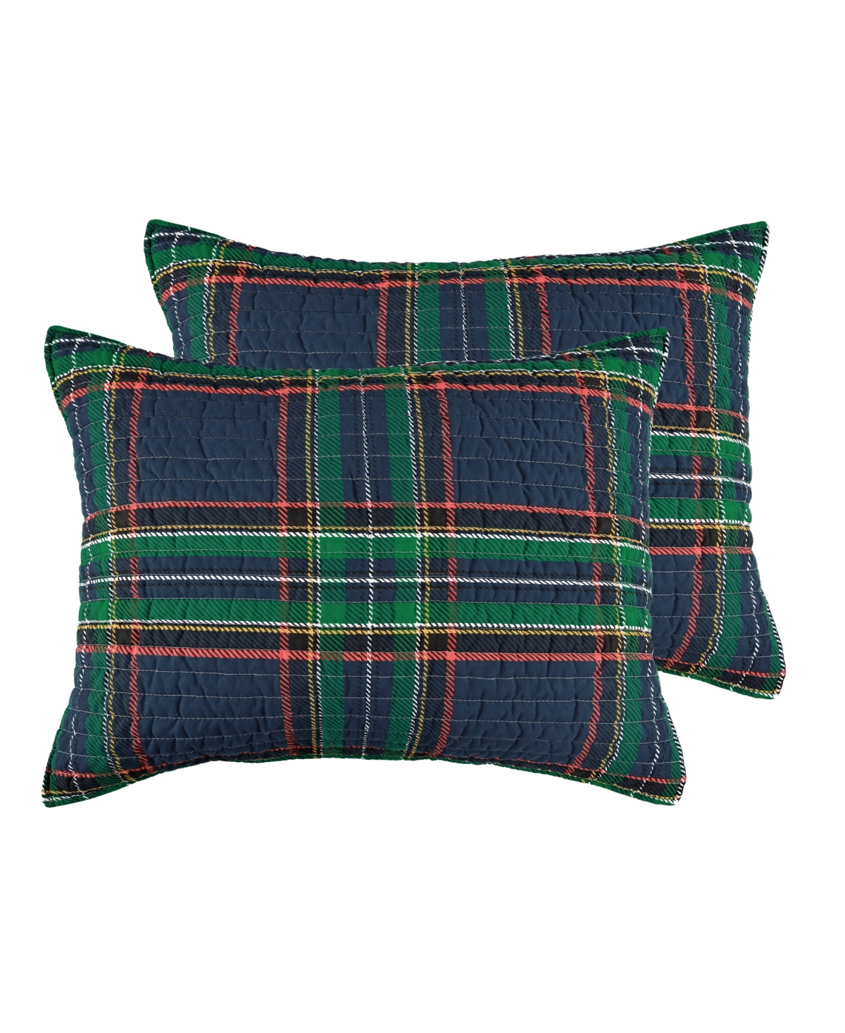 Click here for Levtex Spencer Red Plaid Quilted 2-Pc. Sham Set  K... prices