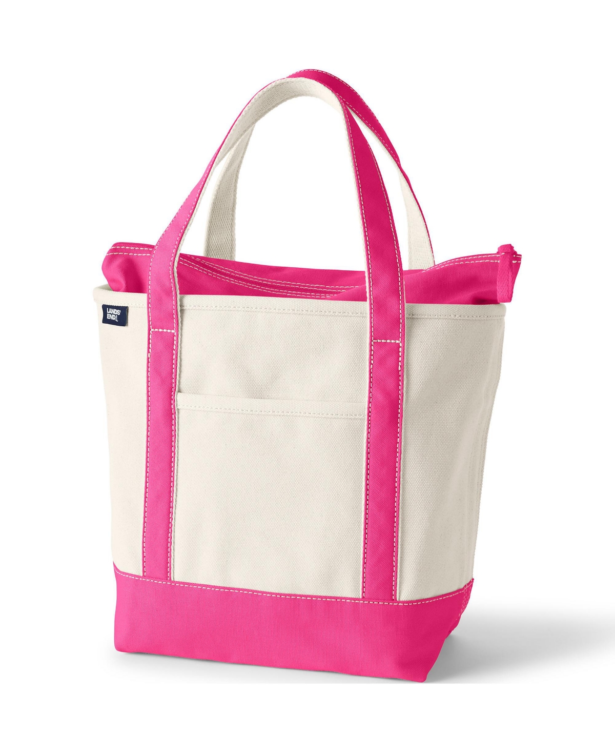 Click here for Lands End Medium 5 Pocket Zip Top Canvas Tote Bag... prices