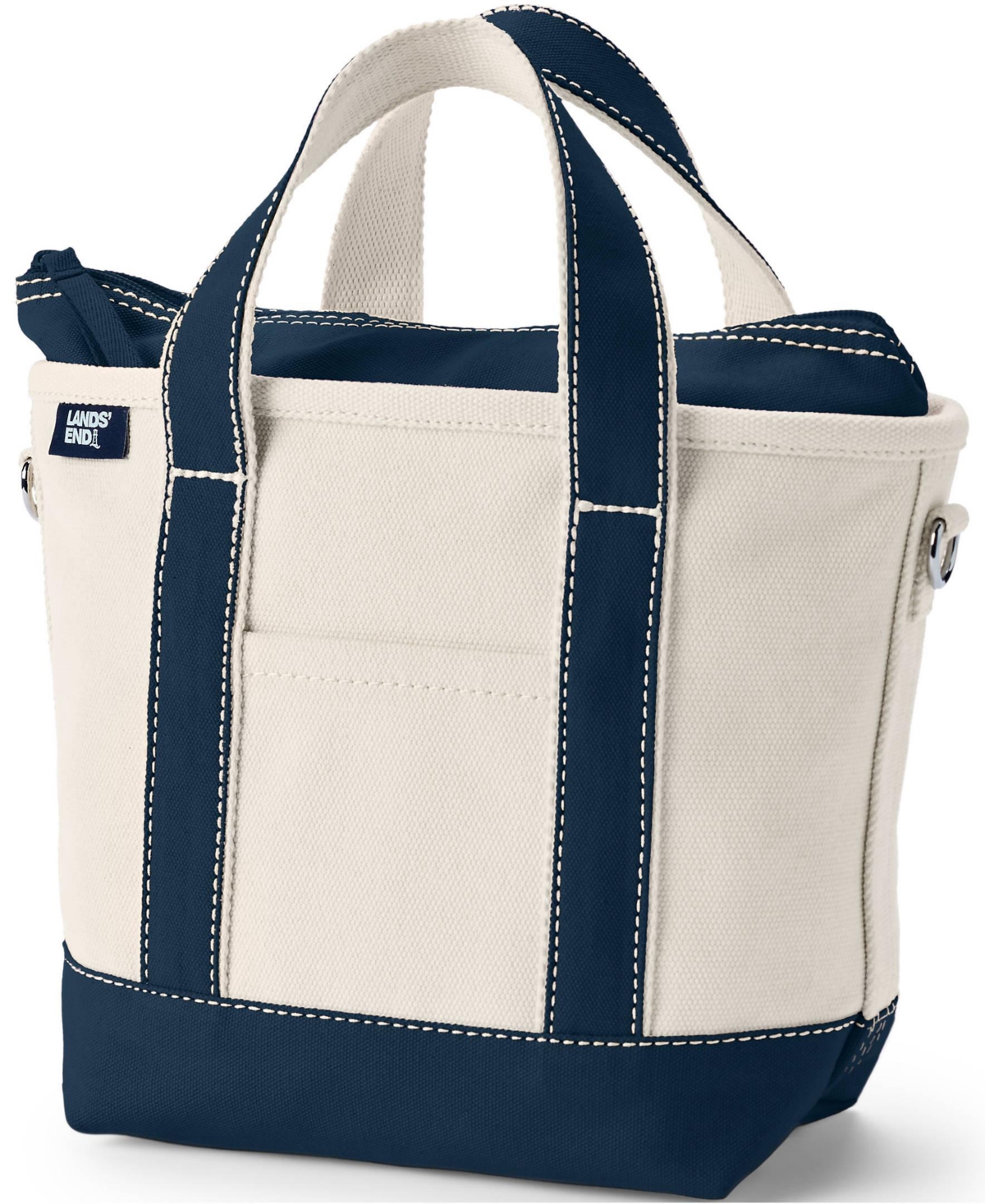 Click here for Lands End Small 3 Pocket Zip Top Canvas Tote Bag -... prices