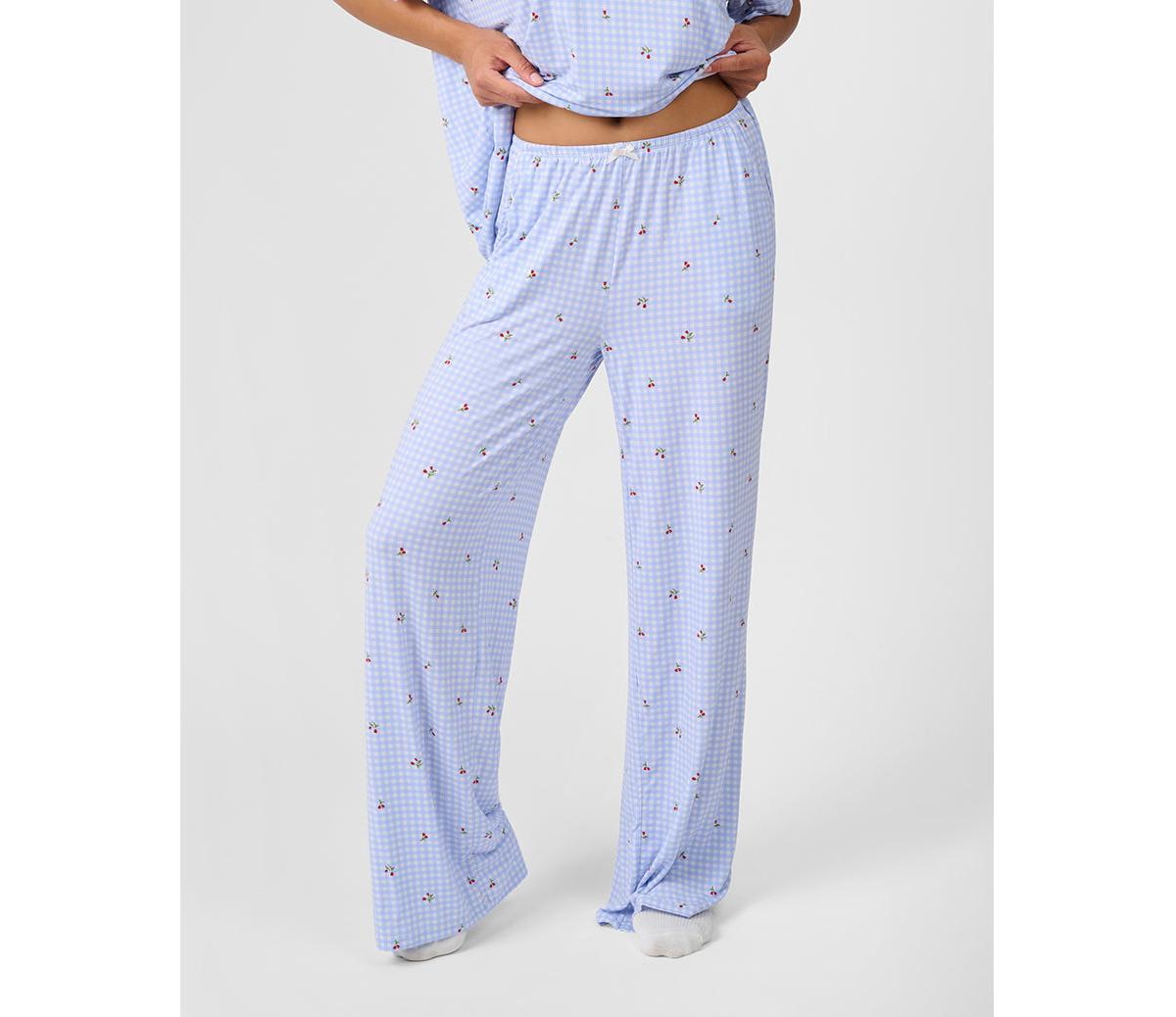 Click here for WeWoreWhat Womens Sleep Pull-On Pants - Baby blue/... prices